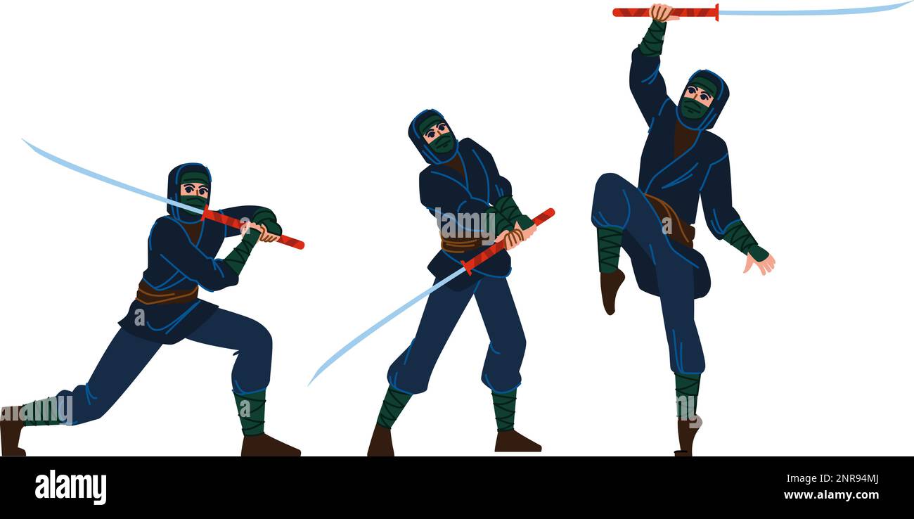 ninja sword vector Stock Vector Image & Art - Alamy