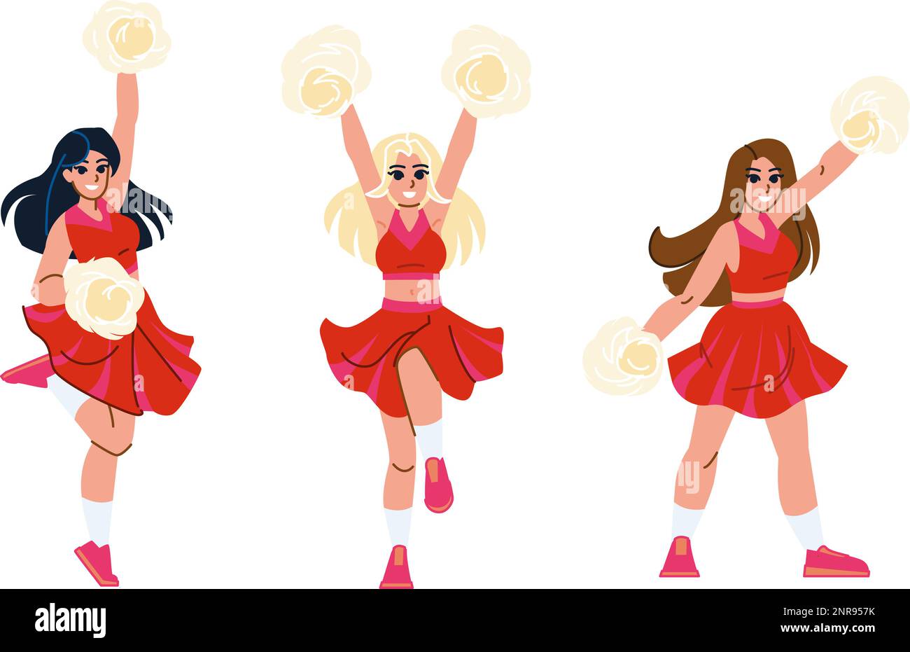 High School Cheerleader Stock Vector Images Alamy