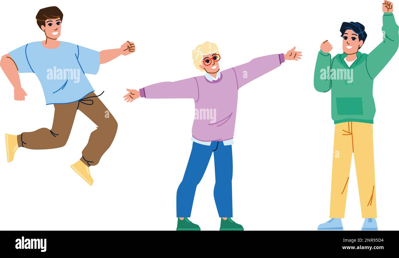 happy teenager male vector Stock Vector Image & Art - Alamy