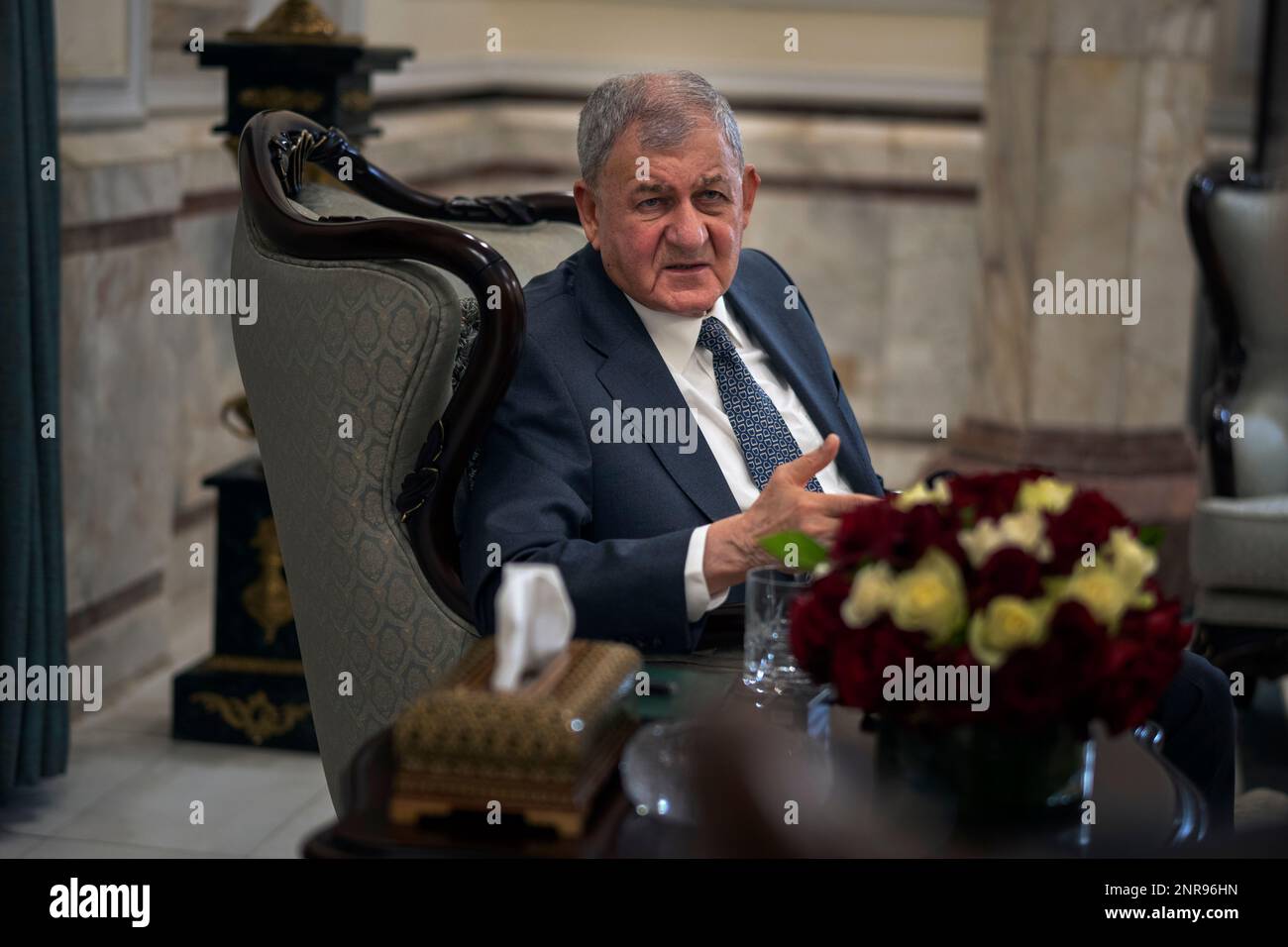 Iraqi President Abdul Latif Rashid is interviewedby The Associated ...