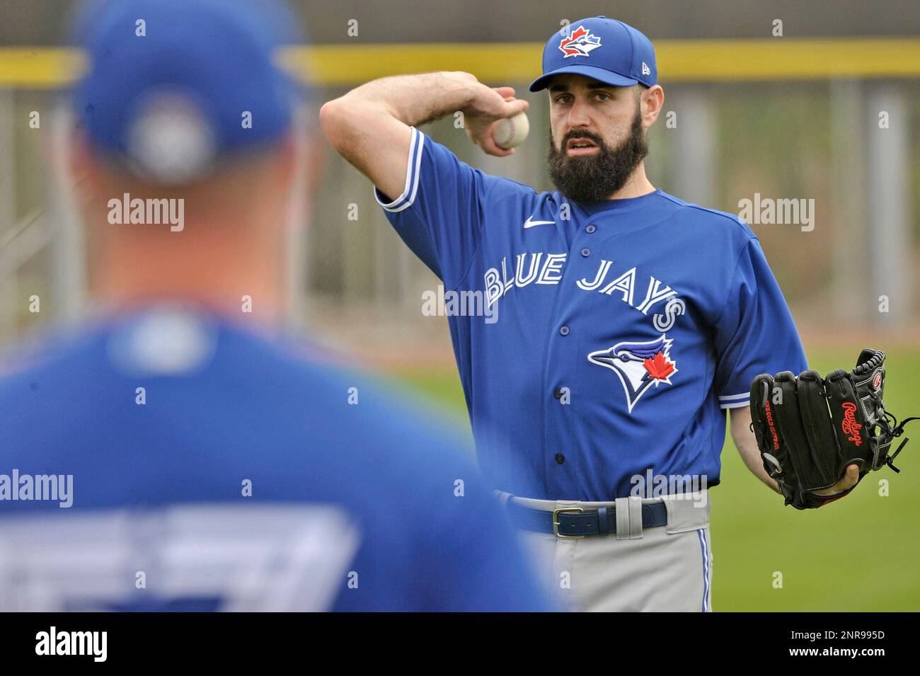 Toronto Blue Jays pitcher Matt Shoemaker throws during baseball ...