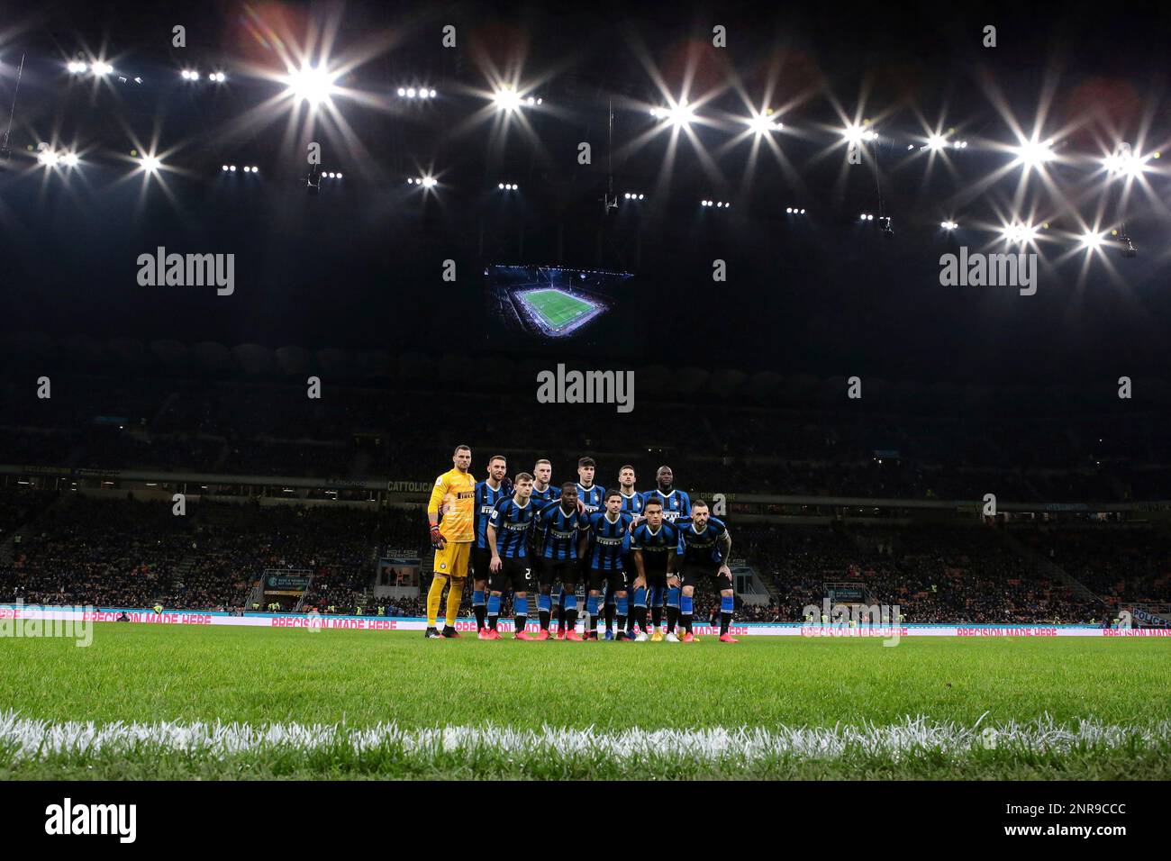 February 12, 2020, Milan, United Kingdom: The Inter starting eleven ...