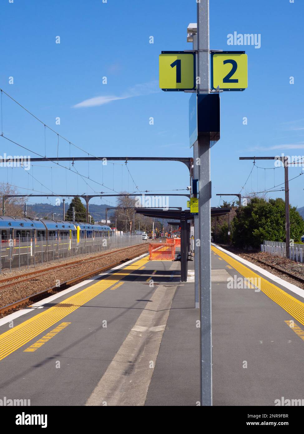 Train Station Platform One And Two Stock Photo - Alamy