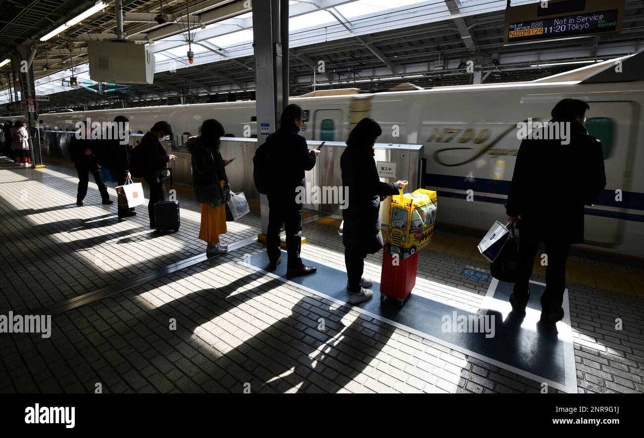 A photo shows Shin-Osaka Station in Osaka on February 12, 2020. Shin ...