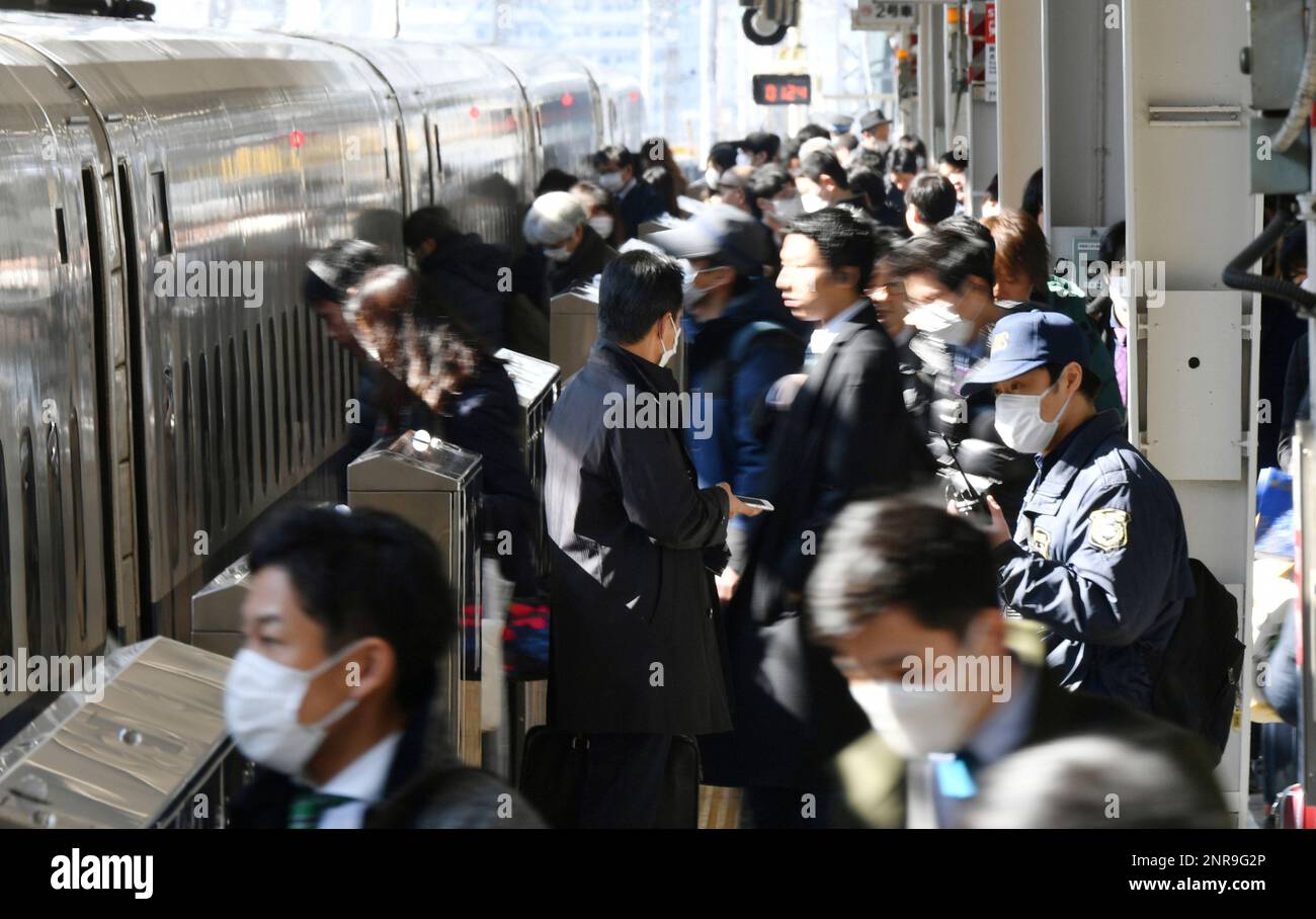 A photo shows Shin-Osaka Station in Osaka on February 12, 2020. Shin ...