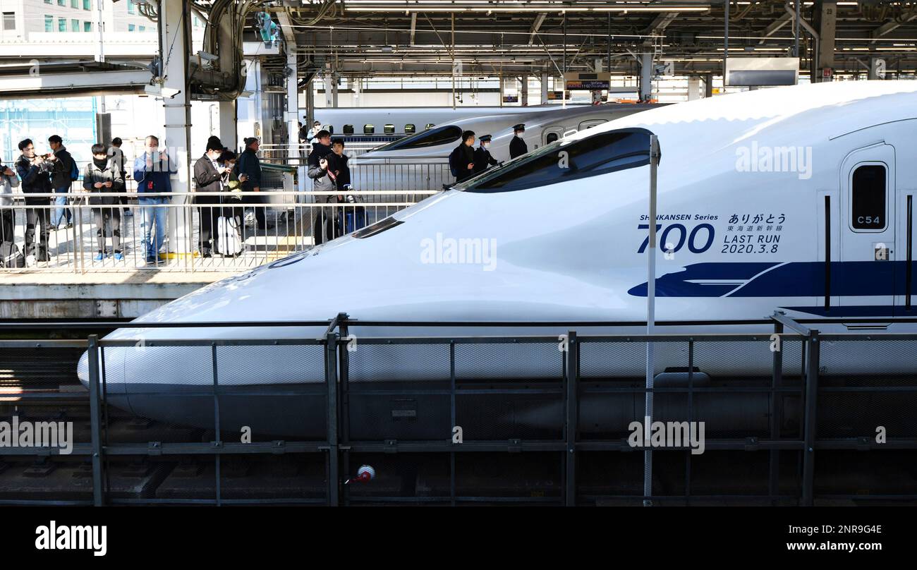 A photo shows JR Tokai (Central Japan Railway Company) "700 series" of ...