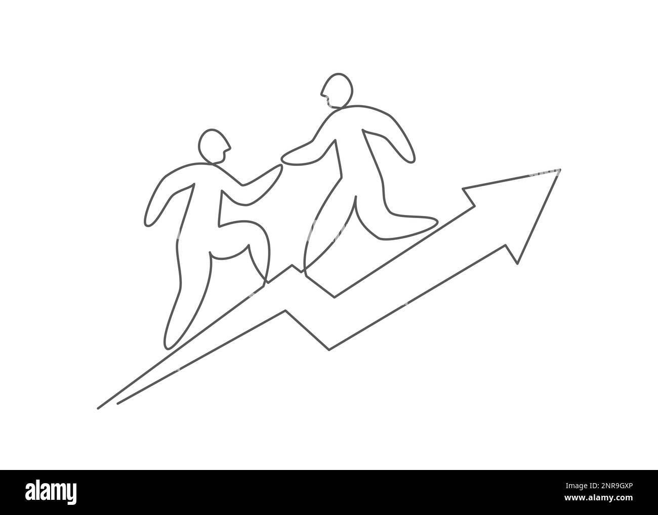 Teamwork One line drawing on white background Stock Vector Image & Art ...