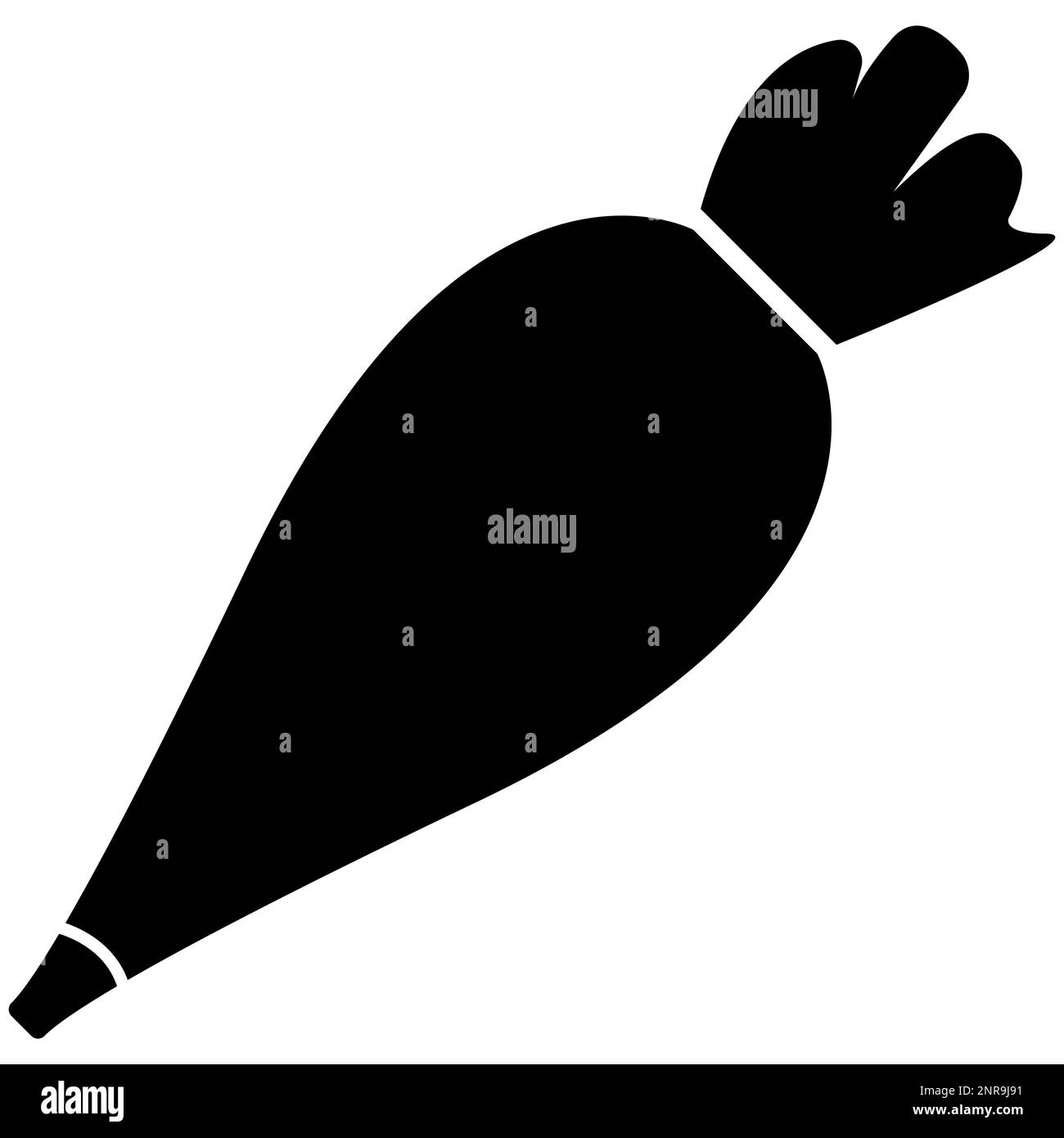 Pastry bag icon on white background. Frosting Pastry bag sign. Icing bag with nozzle symbol ...