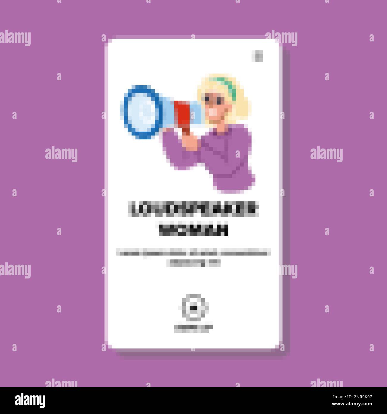 Loudspeaker Woman Vector Stock Vector Image And Art Alamy