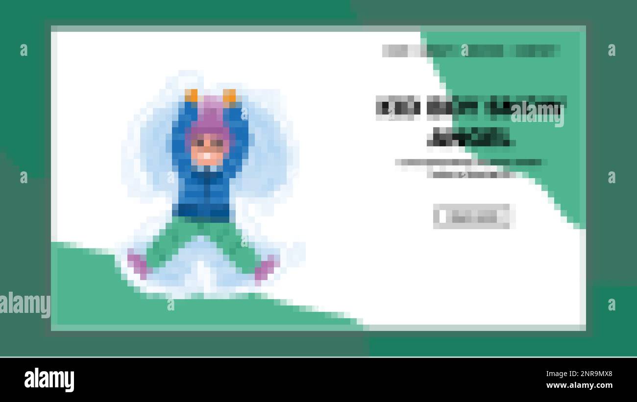 Vector illustration snow angel boy hi-res stock photography and images ...