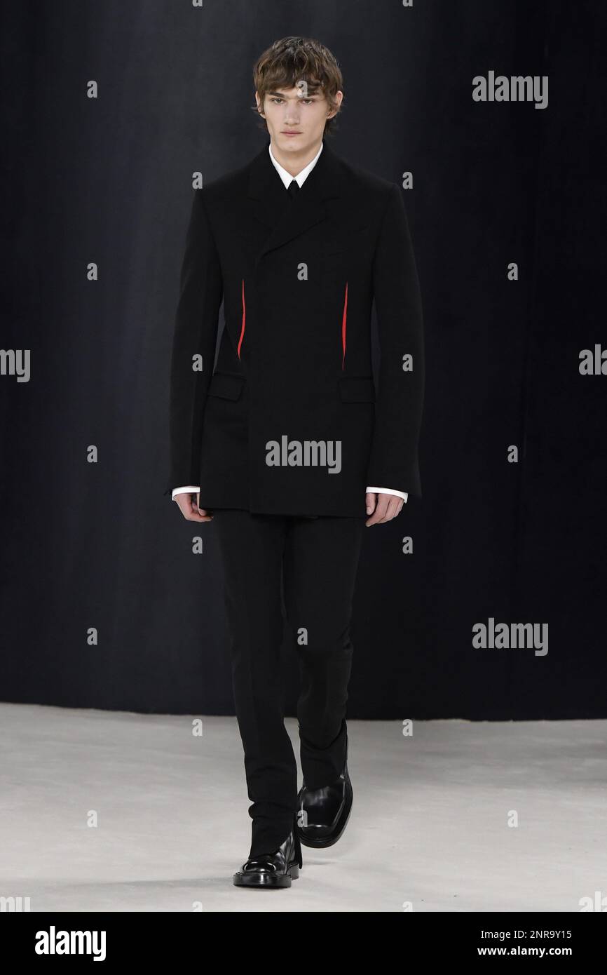 Models on the runway at the Salvatore Ferragamo fashion show during the ...