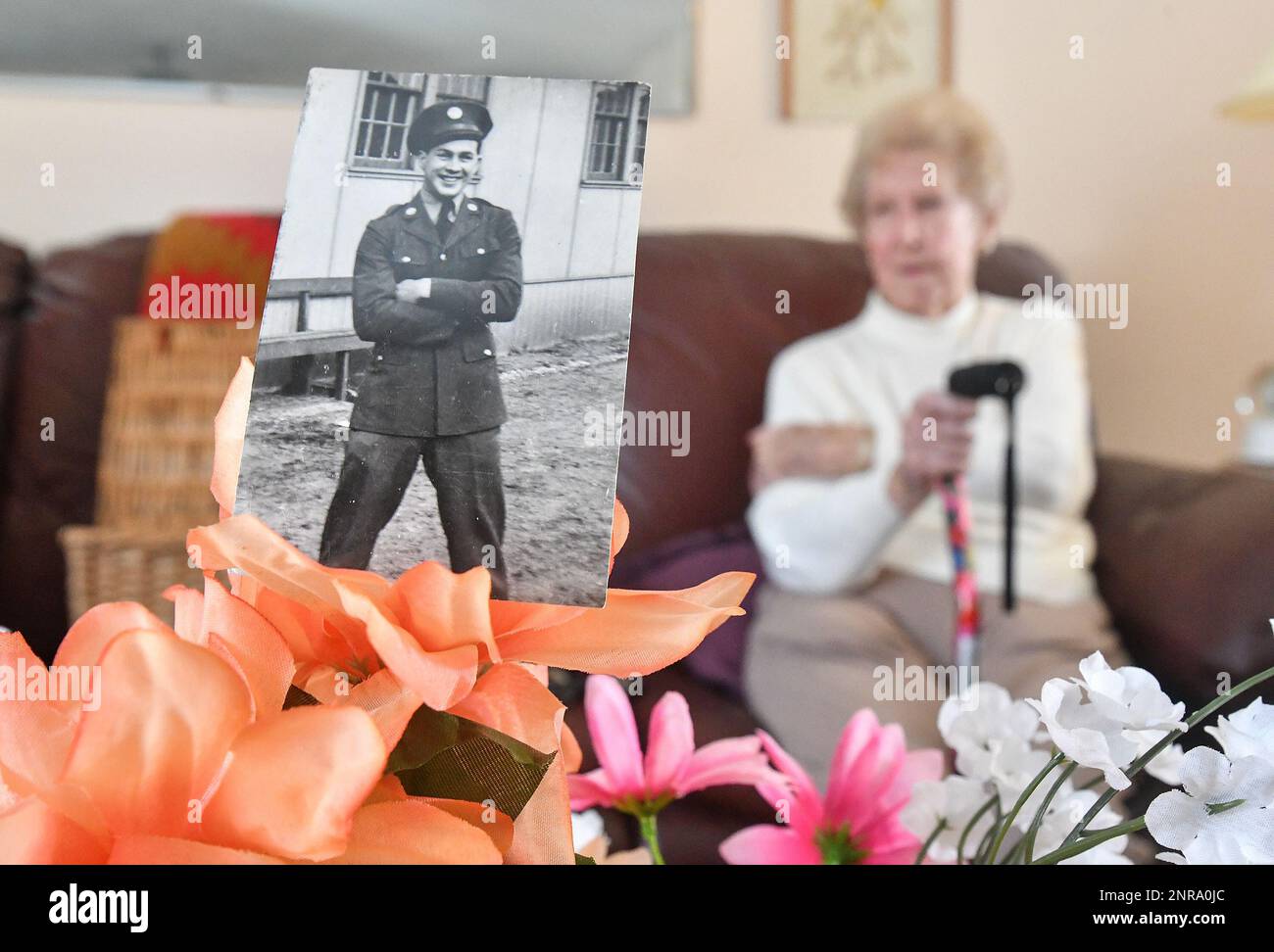 In this Jan. 24, 2020, photo, Ann Spearmint of Scranton, Pa., talks ...