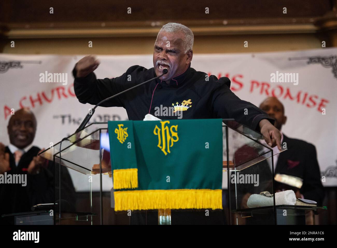 UNITED STATES - JANUARY 26: Pastor Marshall F. Prentice preaches during ...