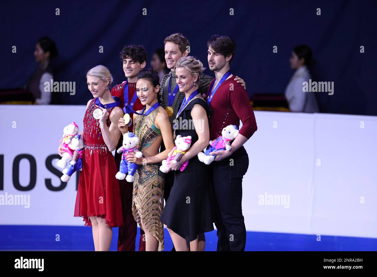 (L-R) Canadian Piper GILLES / Paul POIRIER, silver, Madison CHOCK ...