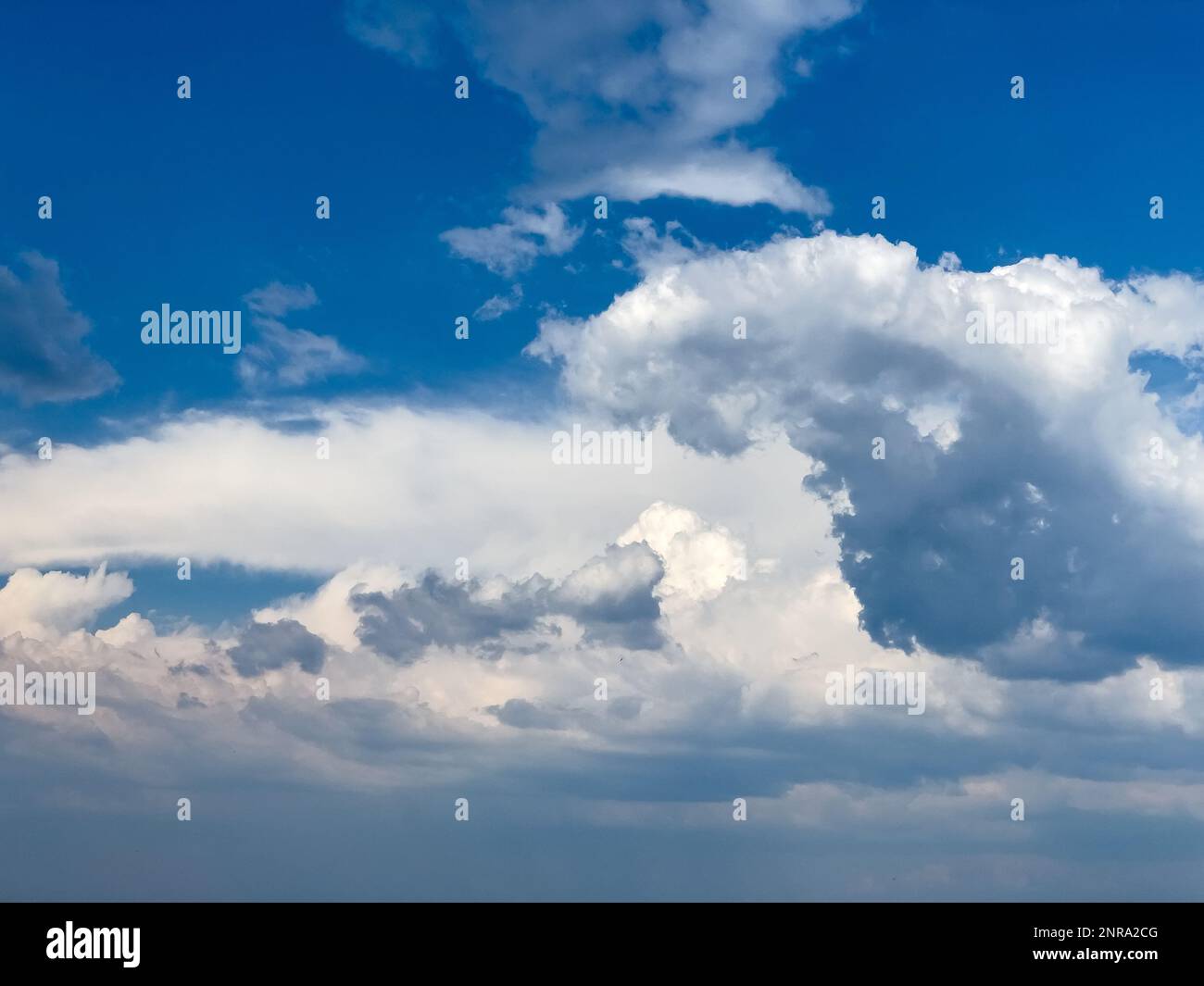 Blue sky with beautiful clouds on a daytime. Skyscape background Stock ...