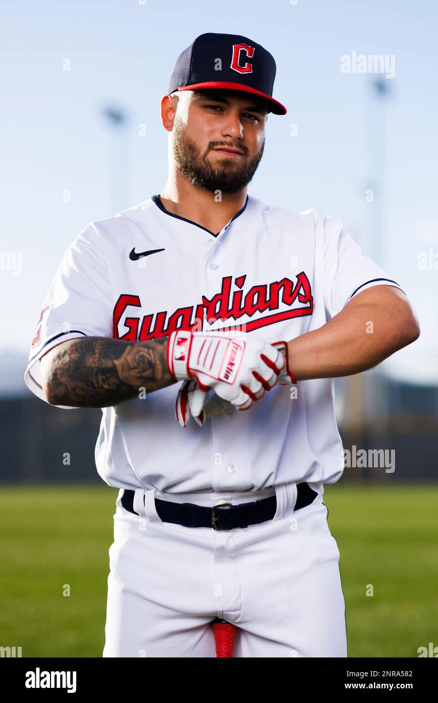 GOODYEAR, AZ - FEBRUARY 23: Catcher Bryan Lavastida (27) poses for a ...