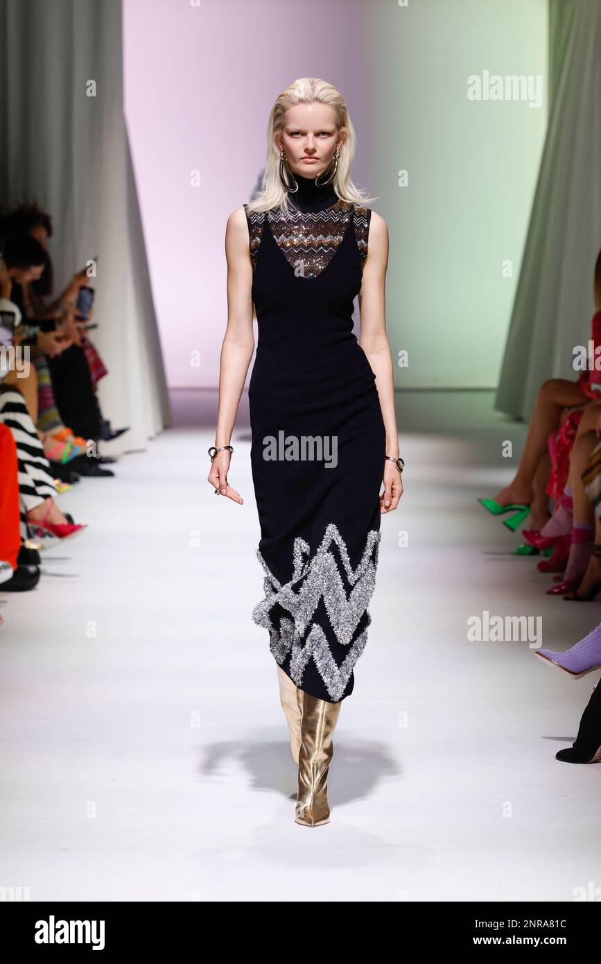 Models on the runway at the Missoni fashion show during the Fall Winter ...