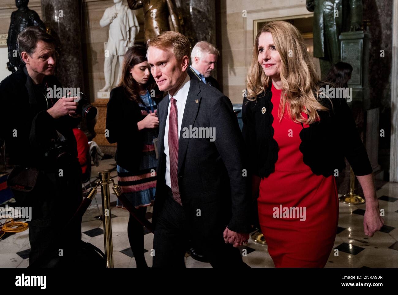 UNITED STATES - FEBRUARY 04: Sen. James Lankford, R-Okla., and his wife ...