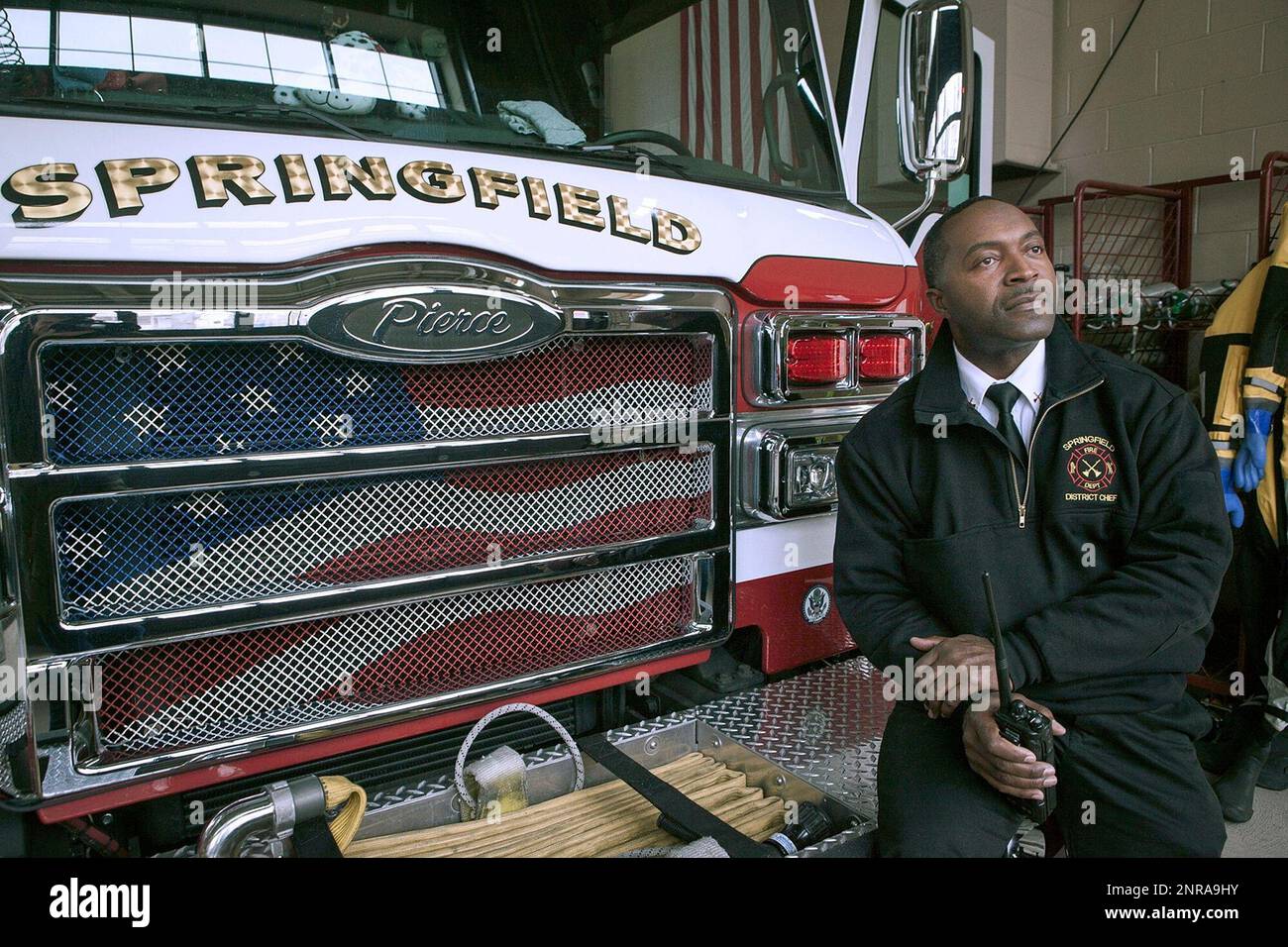 In this Jan. 31, 2020 photo, Chief Tyrone Denson poses for a portrait ...