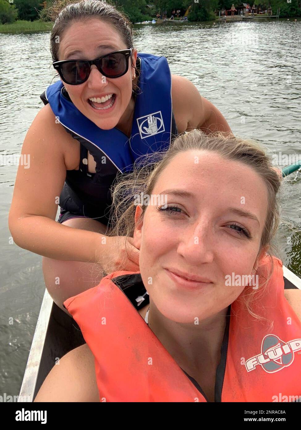 In this August 2019 photo, Molly Sprayregen, rear, and one of her best ...