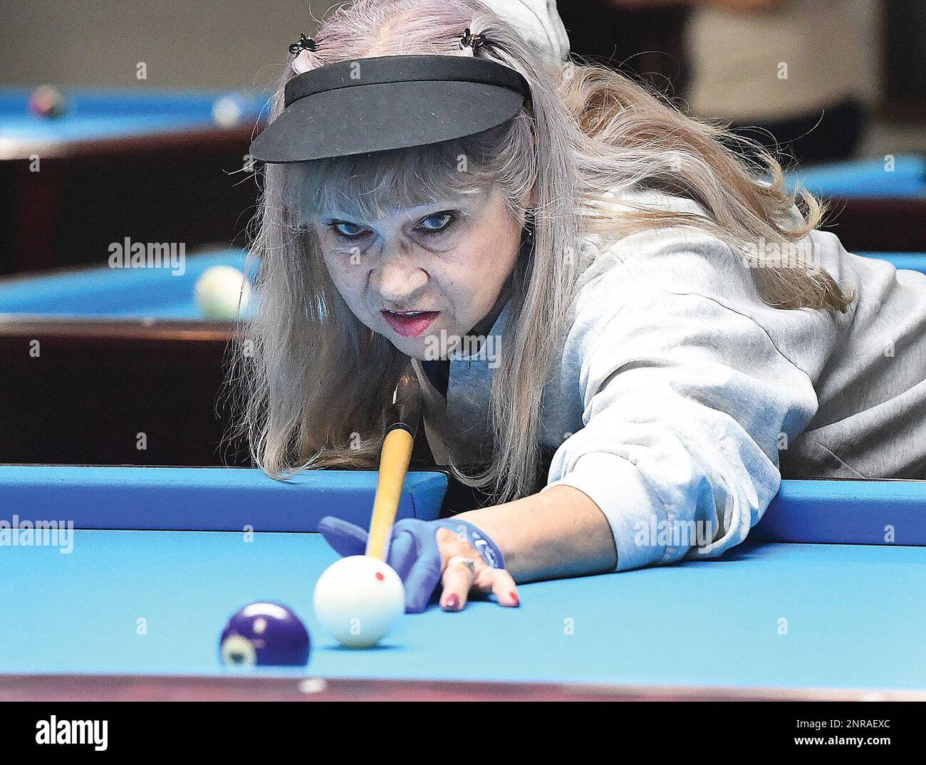 Rosa Martin, 66, is the picture of concentration and determination as ...