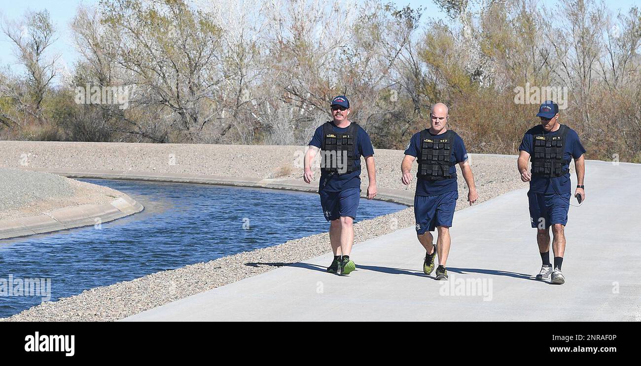 Yuma Fire Department personnel (from left) John Dunbar, Jeff Endres ...