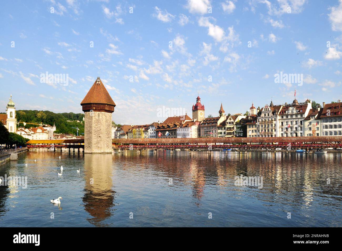 Historical chapel bridge lake lucerne hi-res stock photography and ...