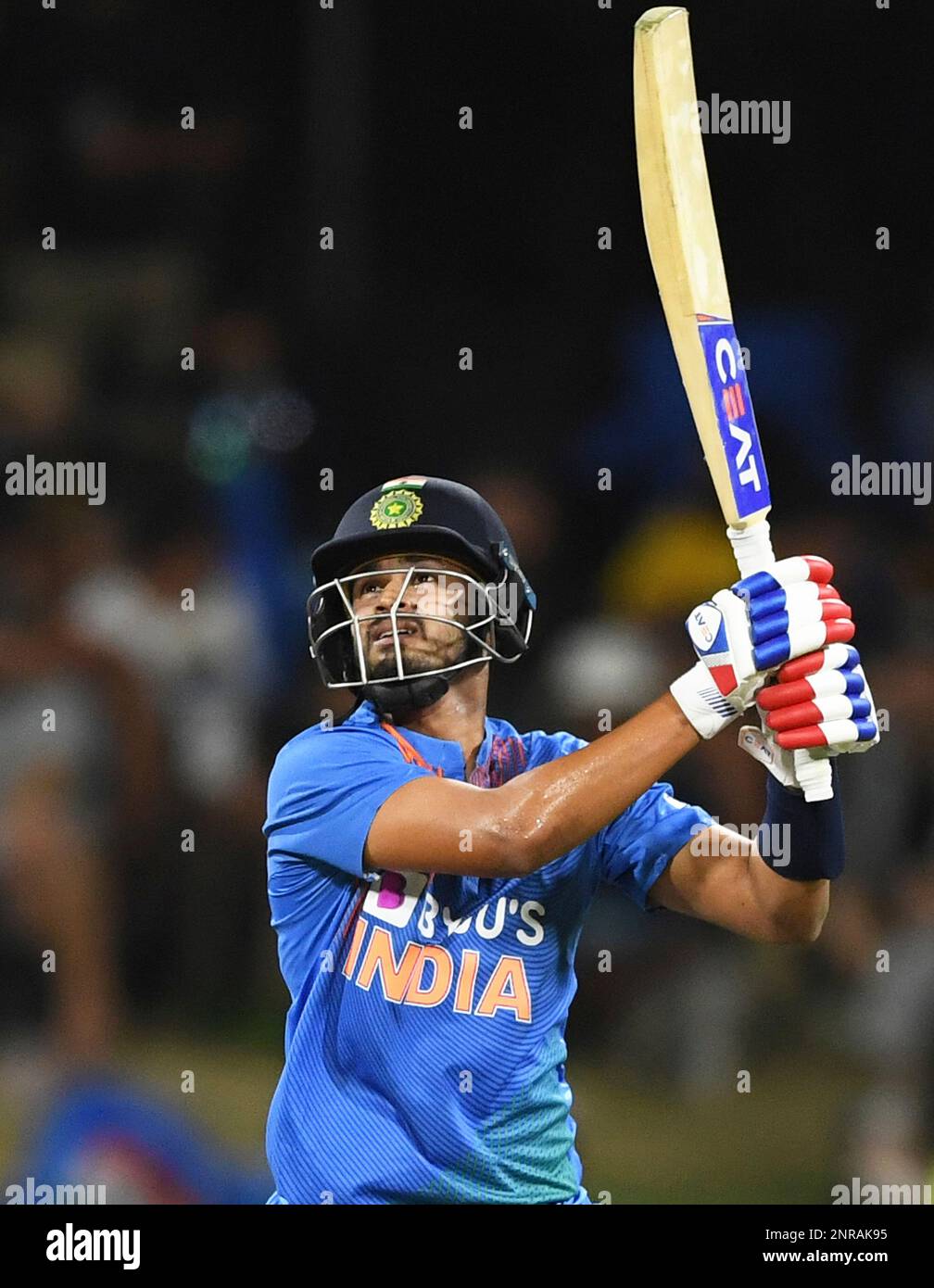 India's Shreyas Iyer bats during the Twenty/20 cricket international ...