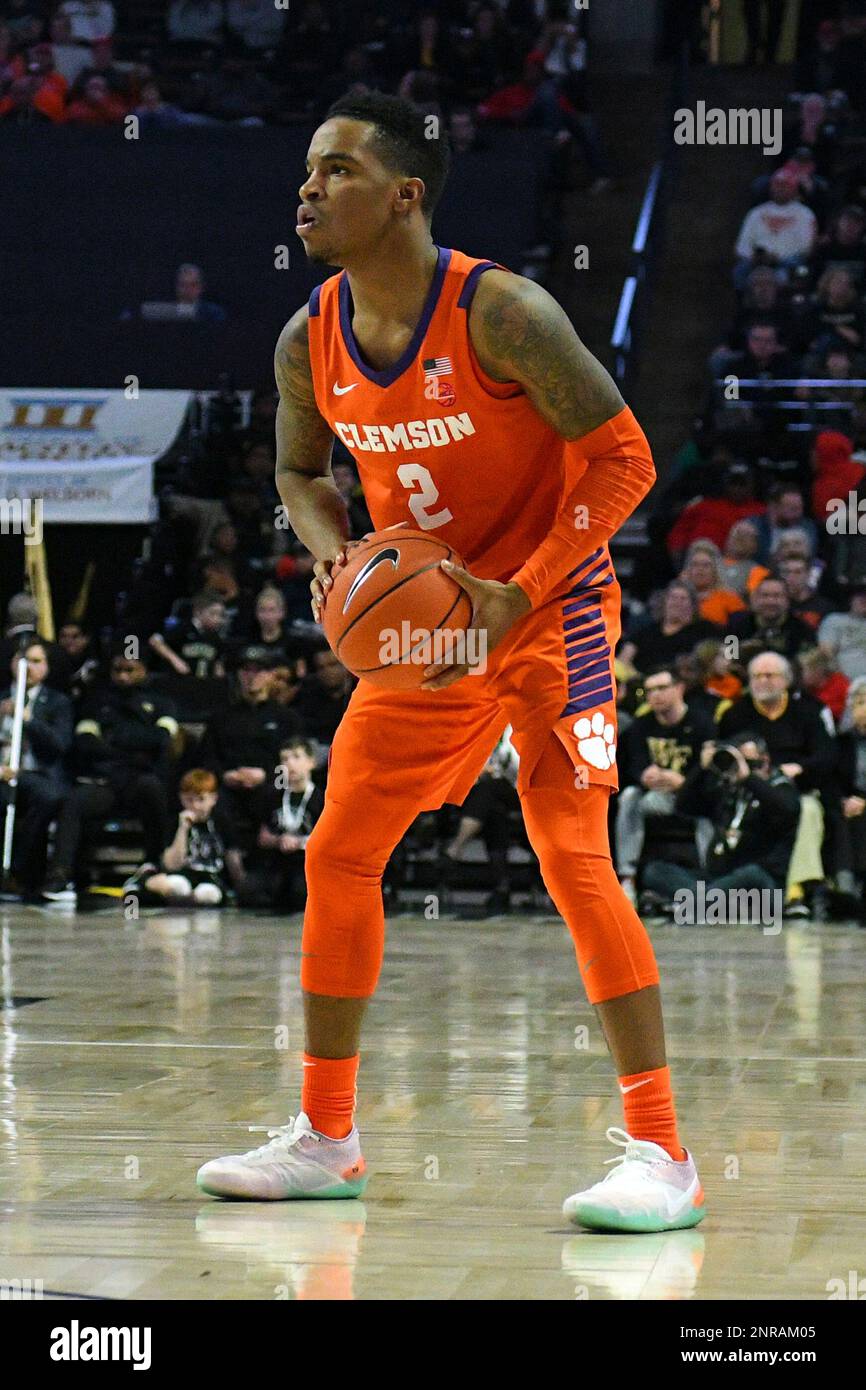 WINSTON-SALEM, NC - FEBRUARY 01: Clemson Tigers guard Al-Amir Dawes (2 ...