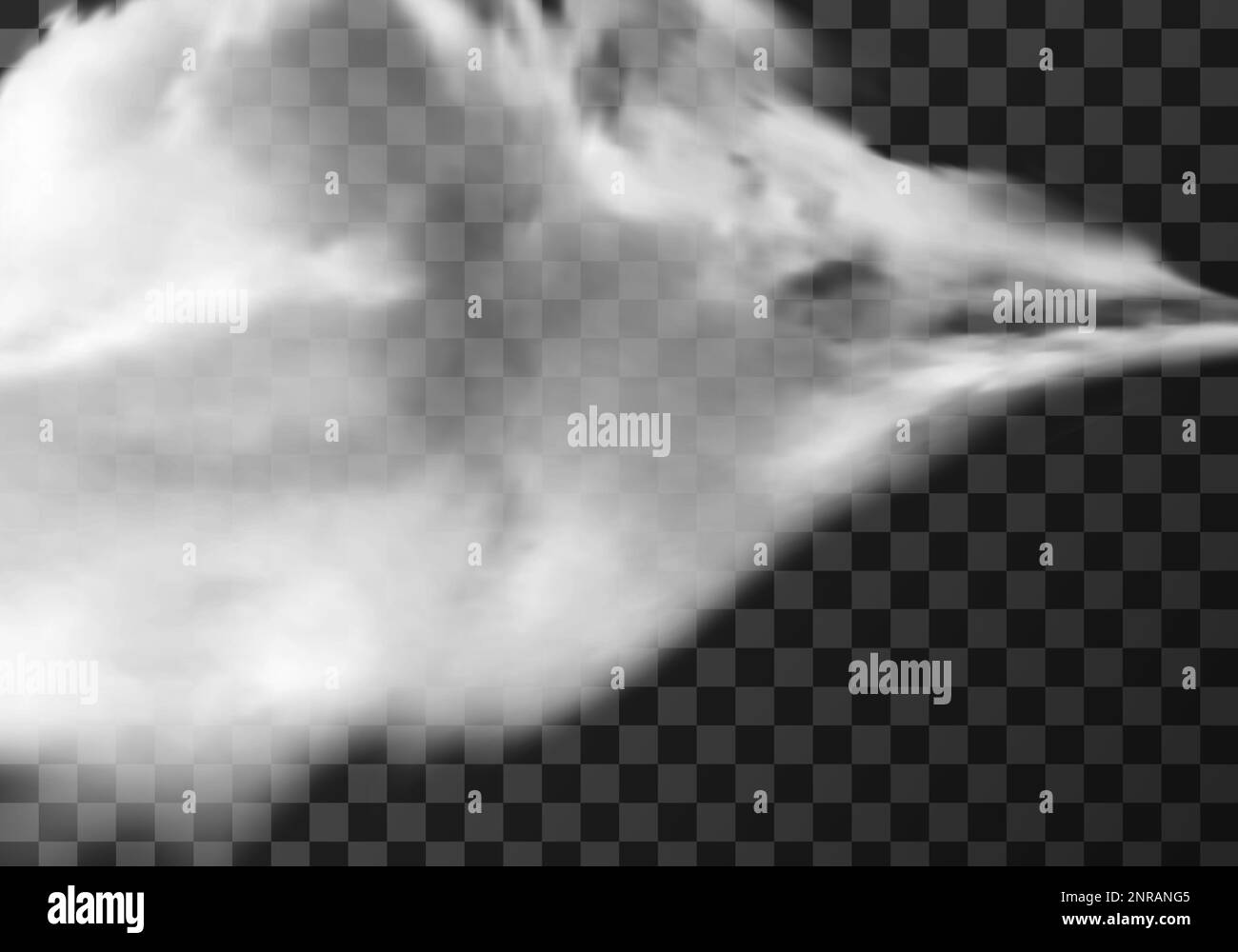 White cloud border, weather meteo frame realistic vector illustration ...