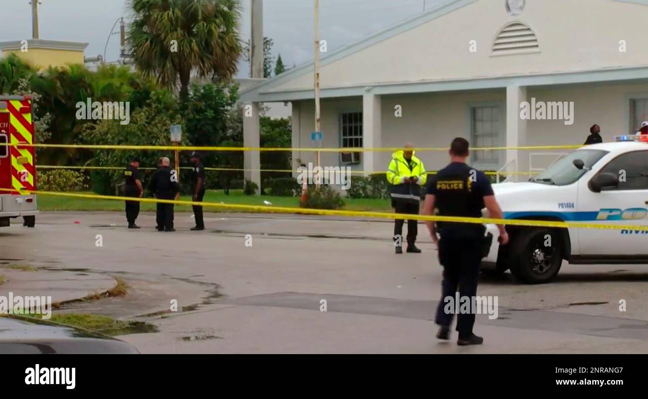 This still image taken from video provided by WPEC CBS 12 News shows ...