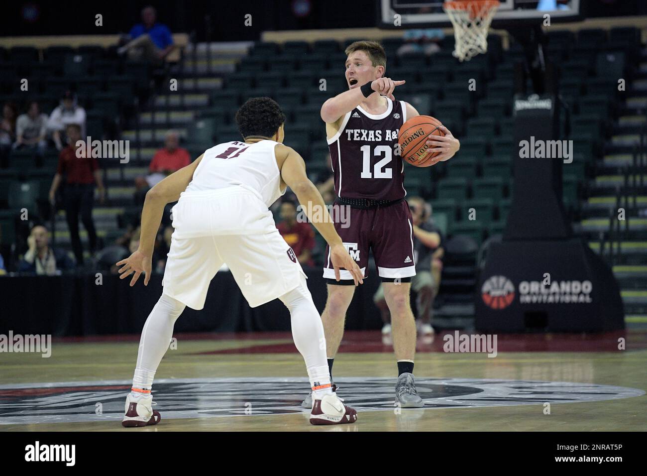 Texas A&M guard Mark French (12) sets up a play in front of Harvard ...