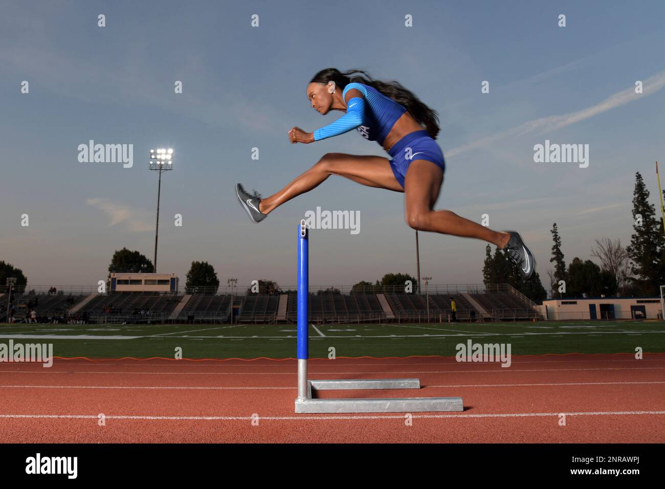 Dalilah Muhammad (USA) hurdles, Wednesday, Jan. 15, 2020, in Lake ...