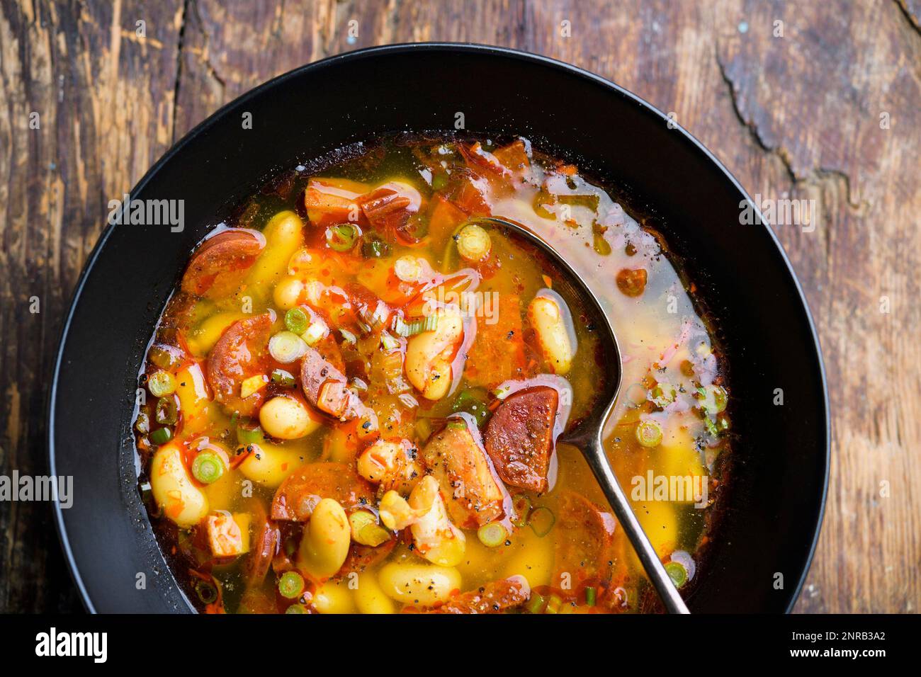 This image released by Milk Street shows a recipe for Spanish Chorizo ...