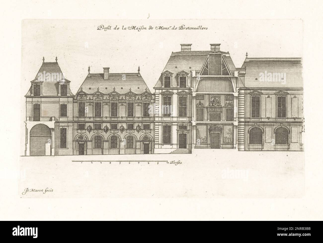 Profile of the house of Alexandre le Ragois de Bretonvilliers, 1621 ...