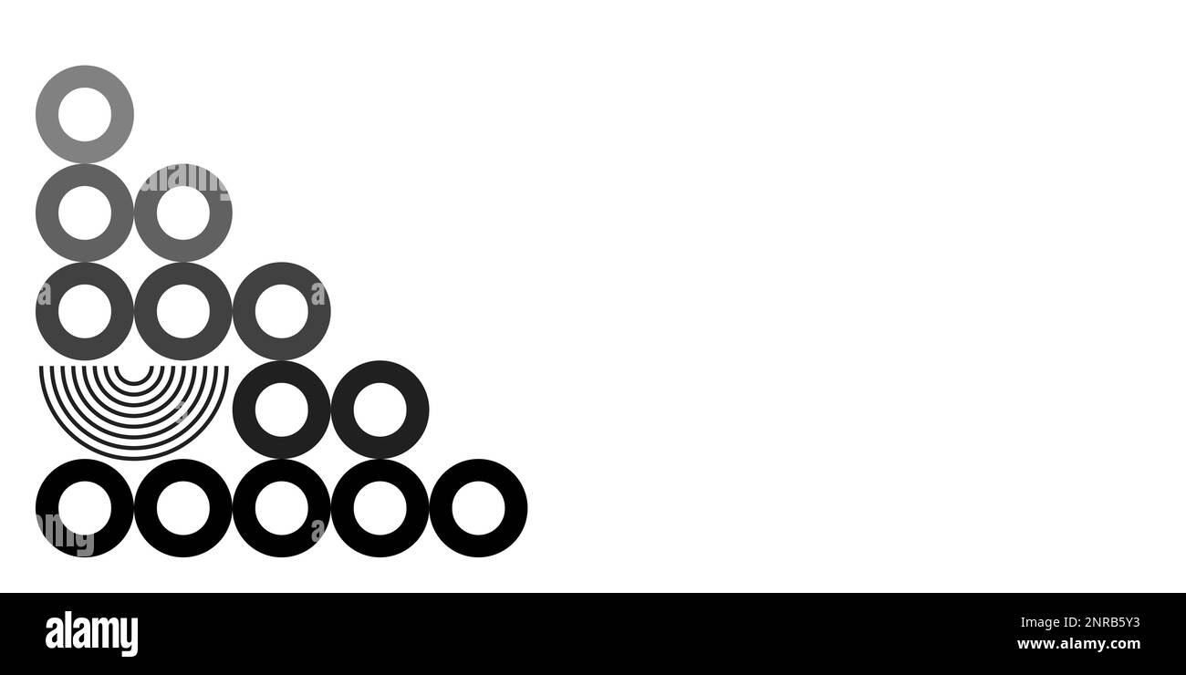 Bauhaus geometric divider with different shapes in Boho color Stock ...