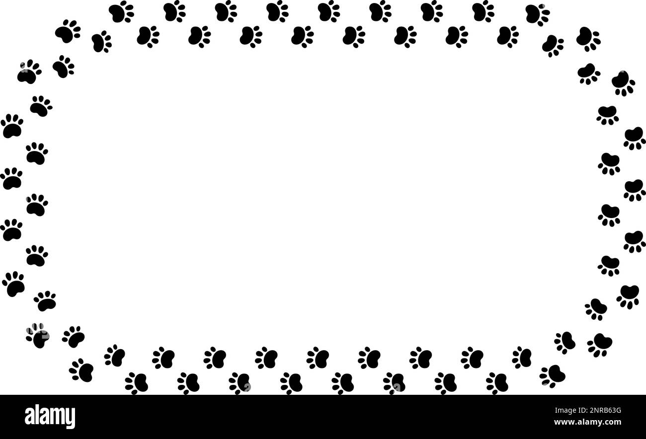 Paw Print Clip Art Border