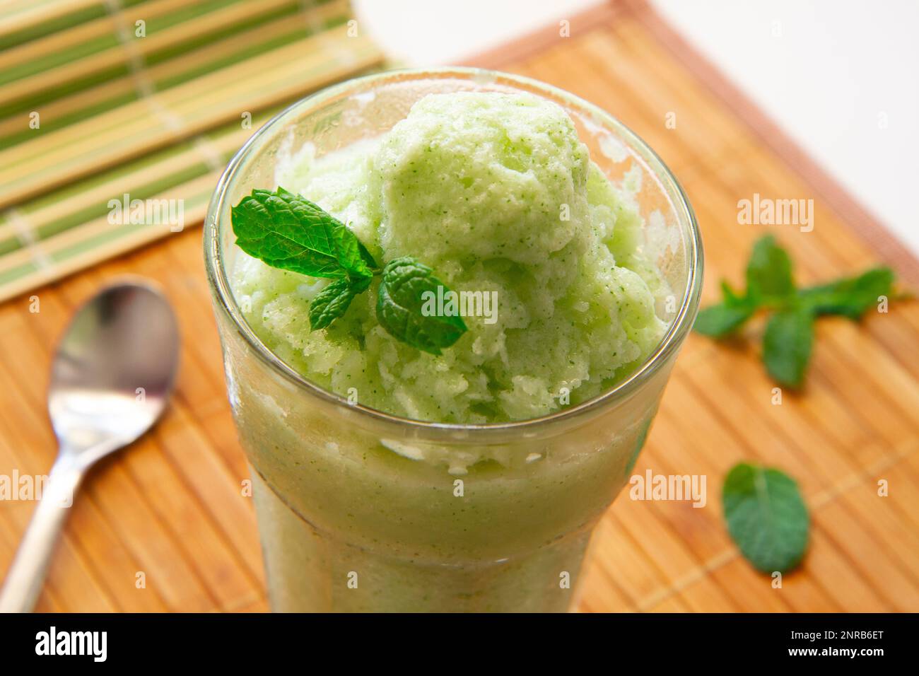 Artisan italian mint ice cream sorbet in Sicily Stock Photo - Alamy