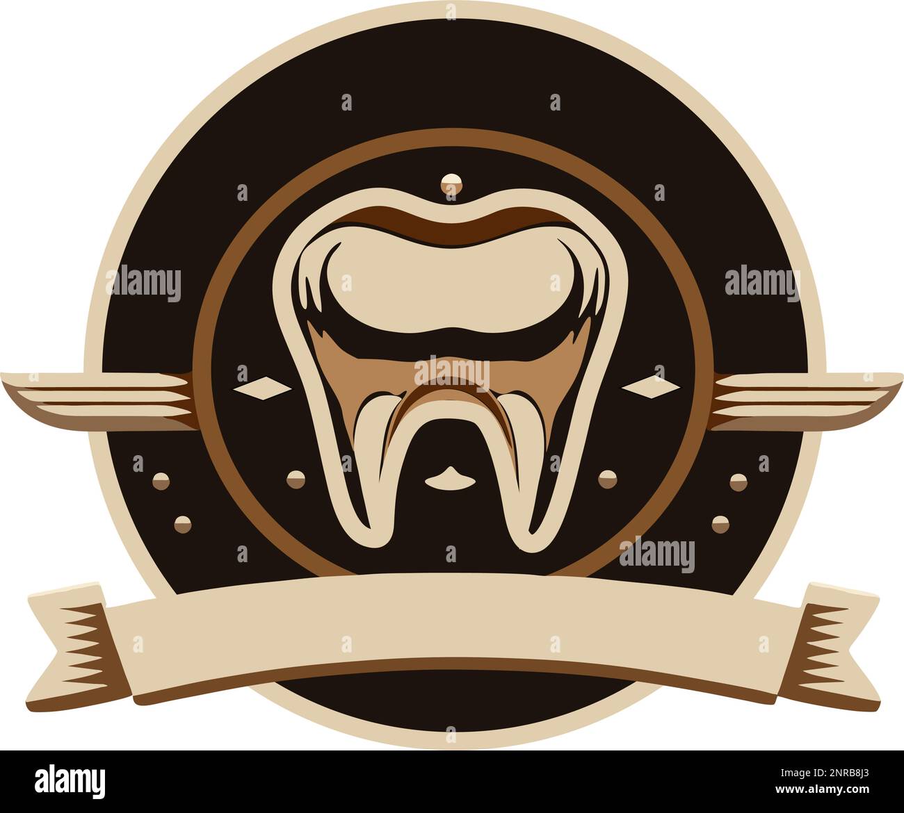 round logo for a dentist in the shape of a tooth Stock Vector Image ...