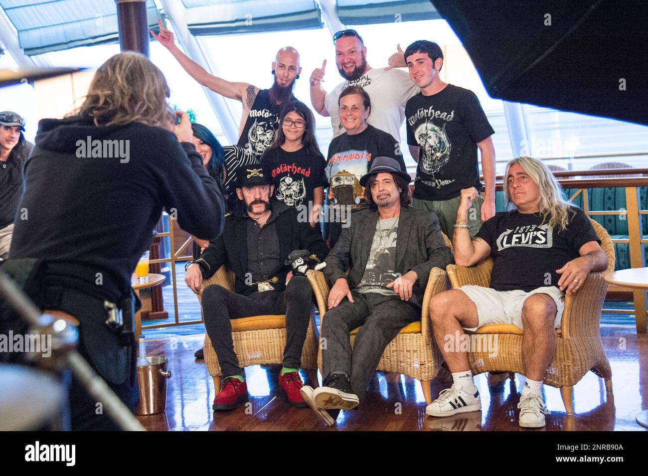 Lemmy Kilmister, Phil Campbell and Mikkey Dee of Motorhead at the 2015 ...