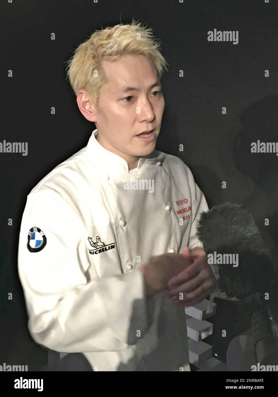 Kei Kobayashi, Chef of the restaurant Kei speaks after being awarded ...