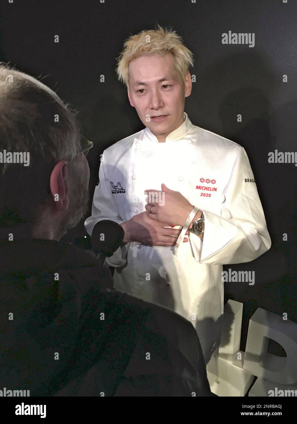 Kei Kobayashi, Chef of the restaurant Kei speaks after being awarded ...