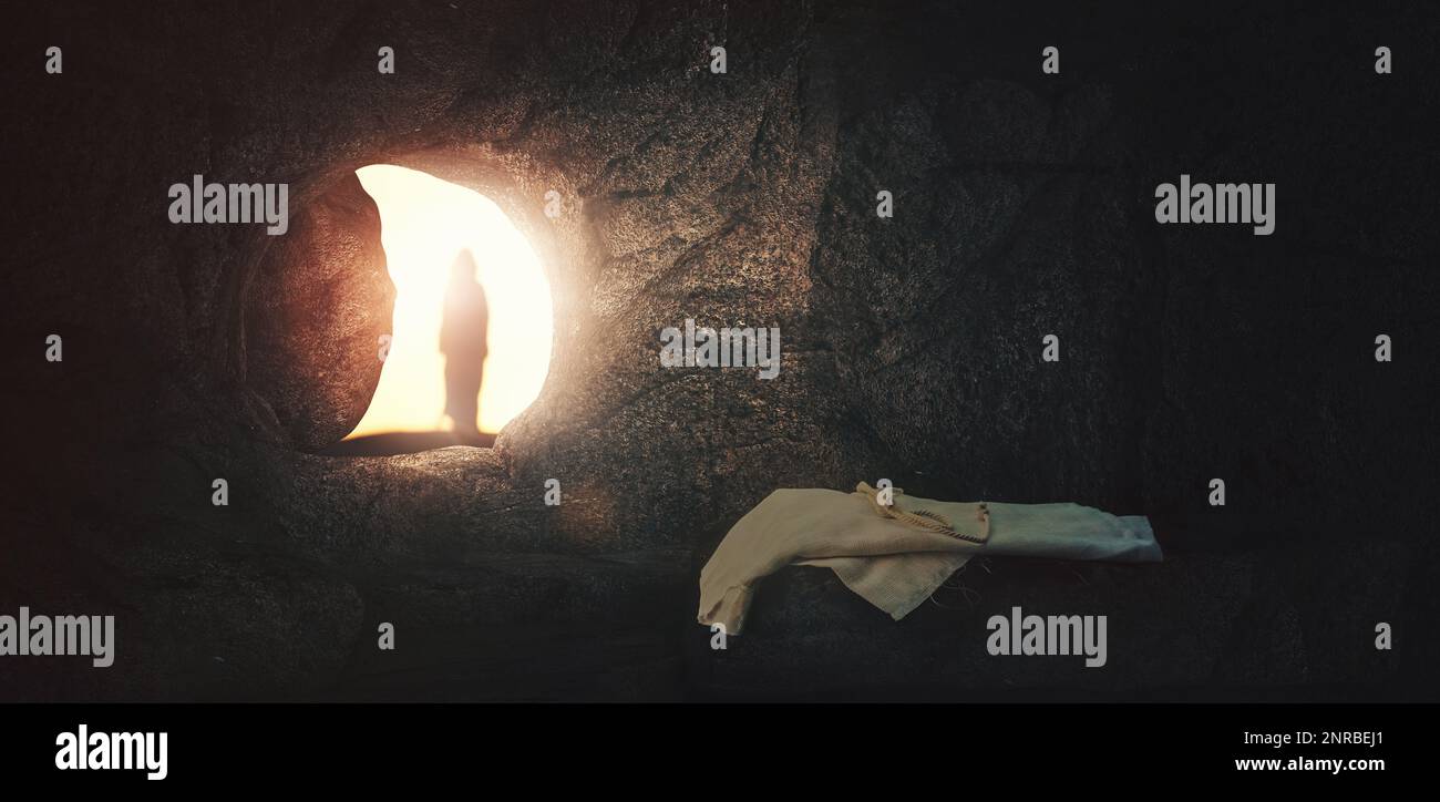 The Crucifixion and Resurrection of Jesus Christ and the Open Stone ...