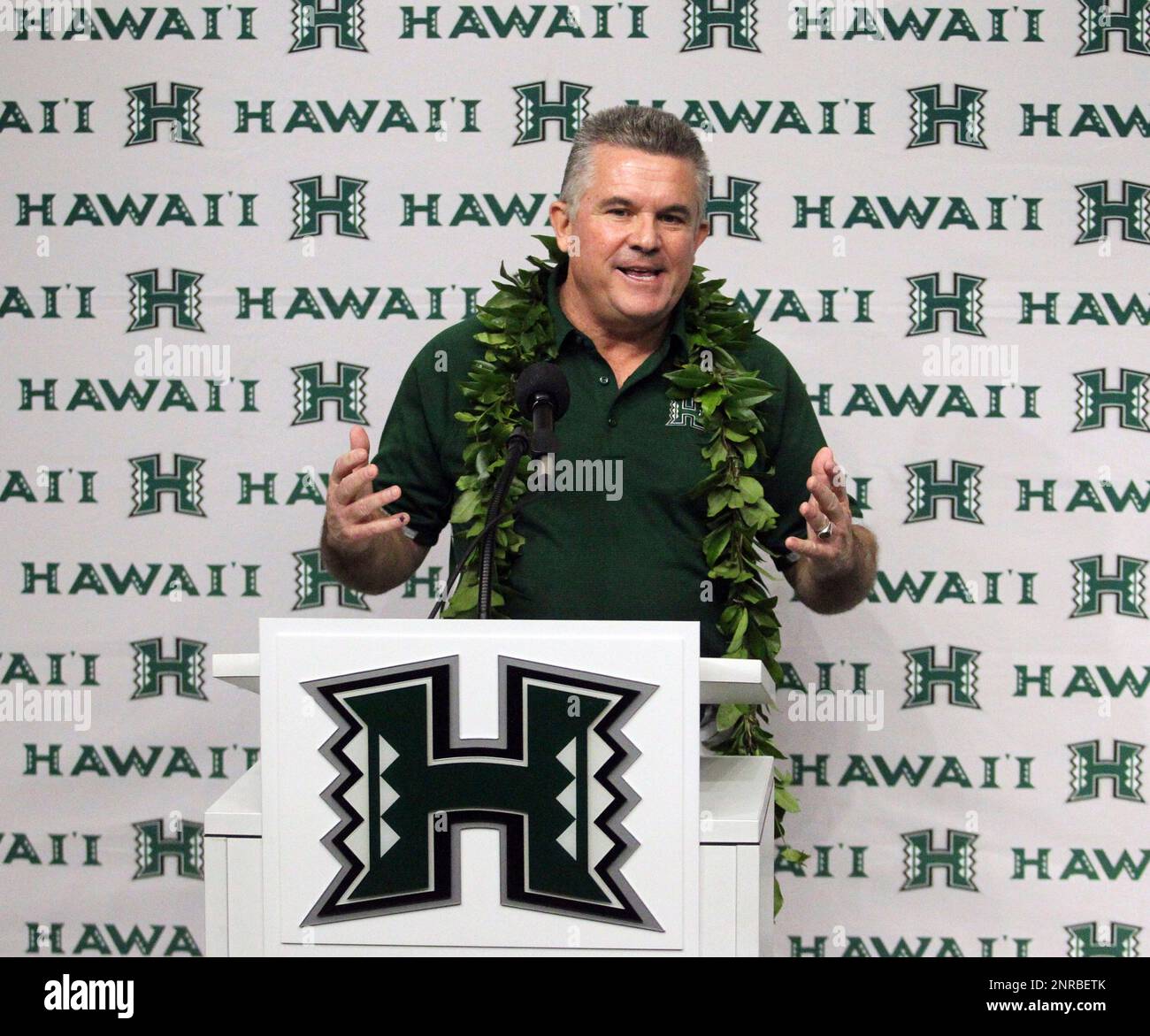 January 22, 2020 - The University of Hawaii Rainbow warriors introduce ...