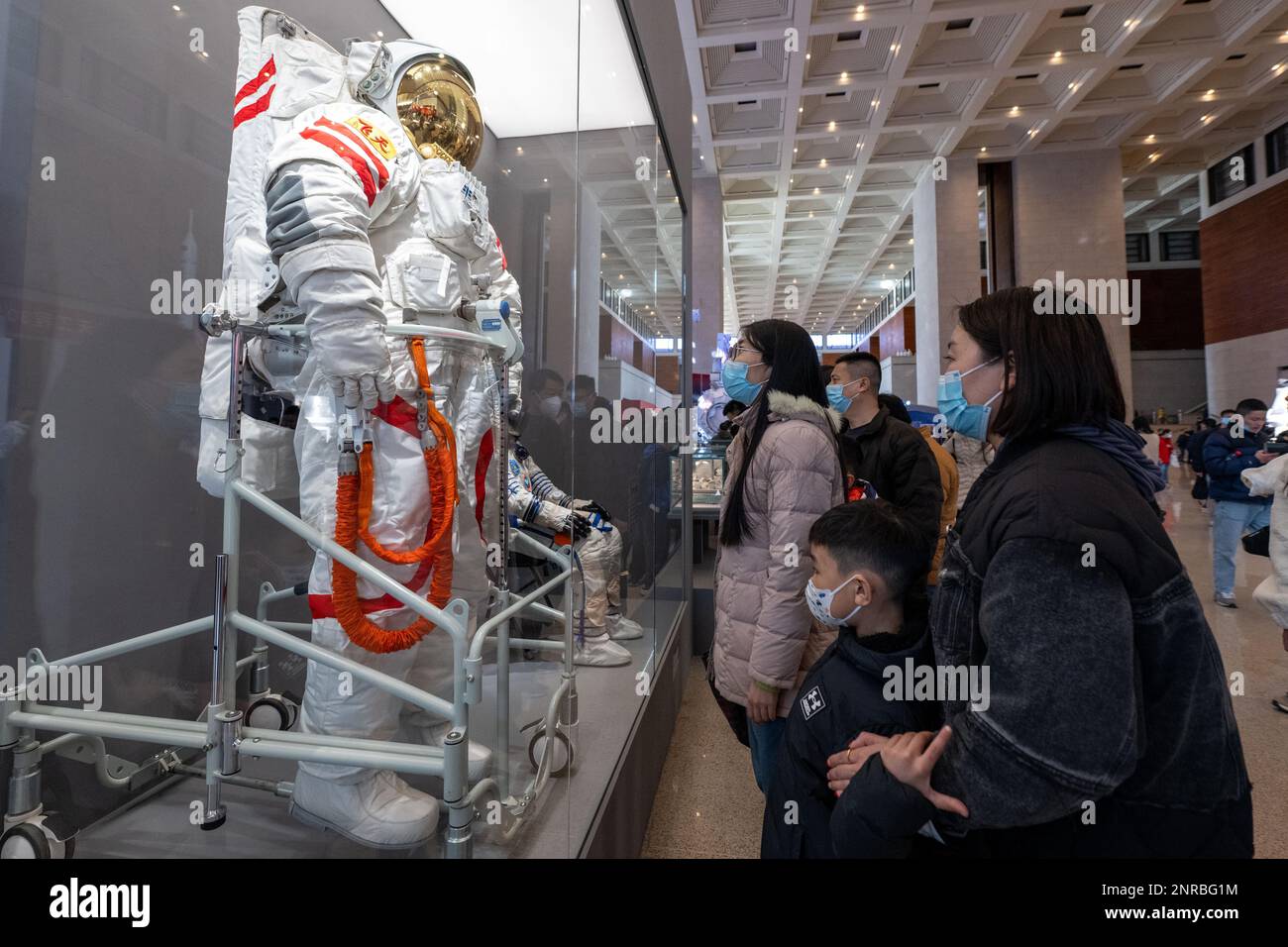 An exhibition on the achievements of China's manned space program ...