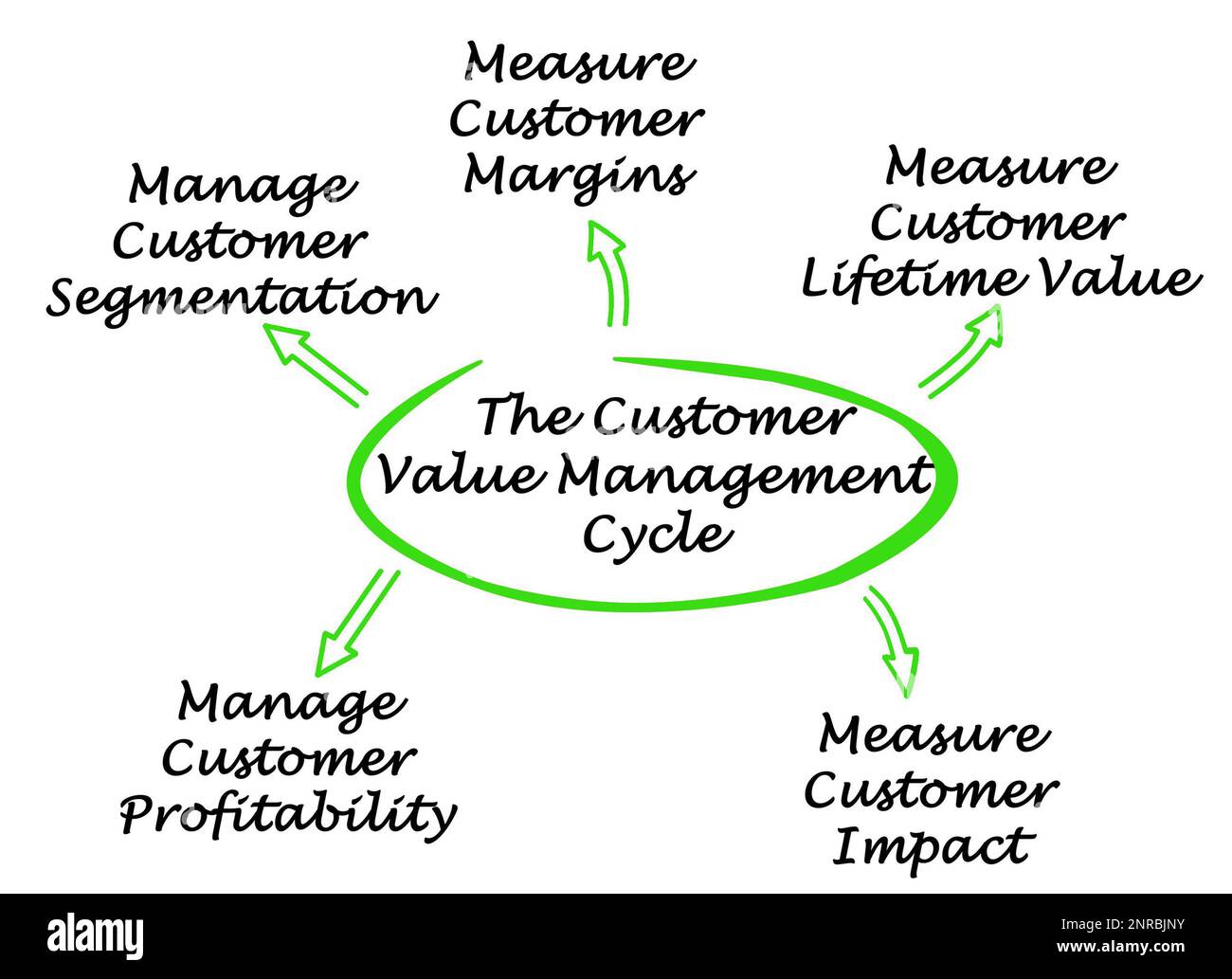 The Customer Value Management Cycle Stock Photo - Alamy