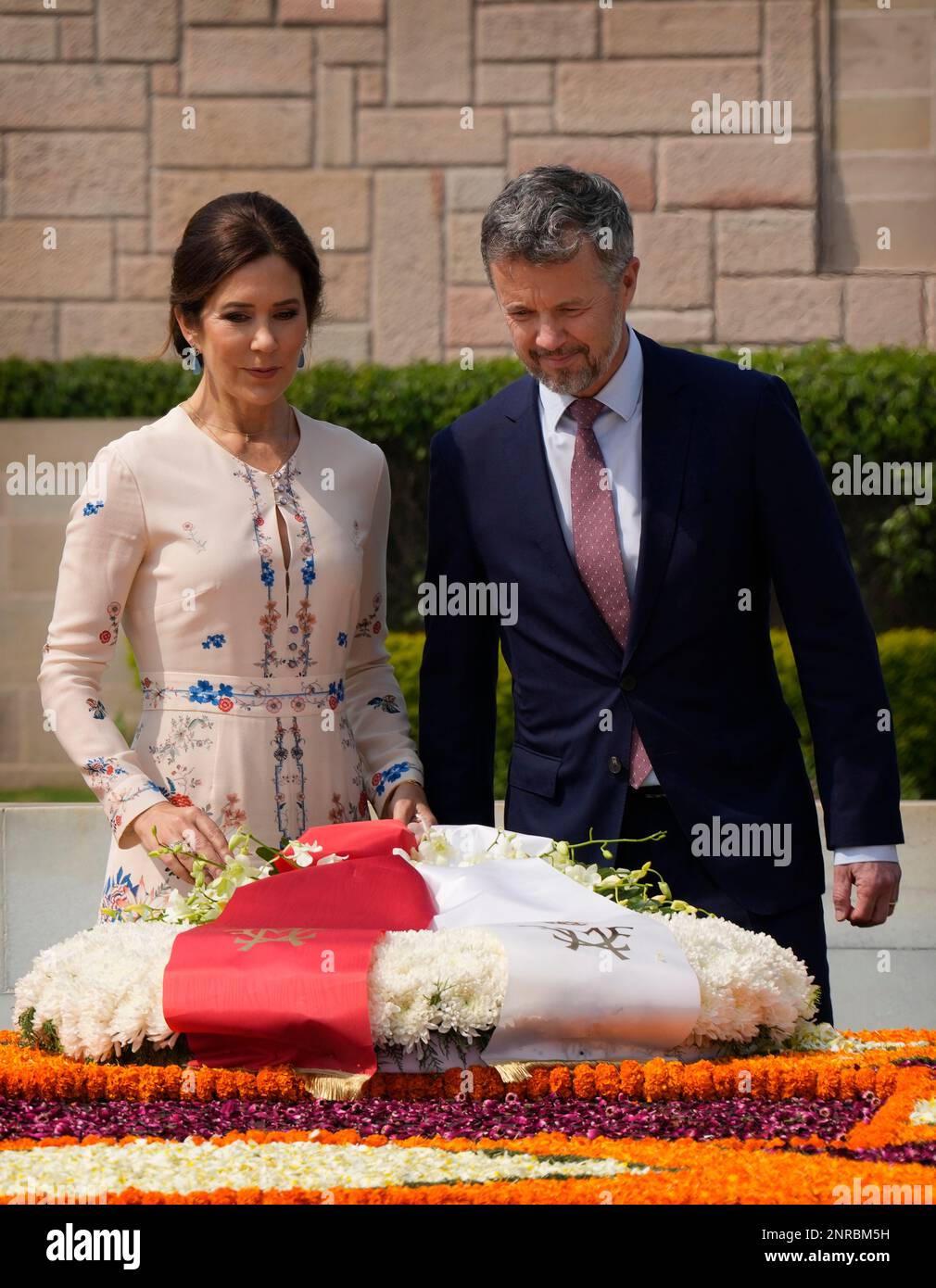 Denmark's Crown Princess Mary and Crown Prince Frederik pay their ...