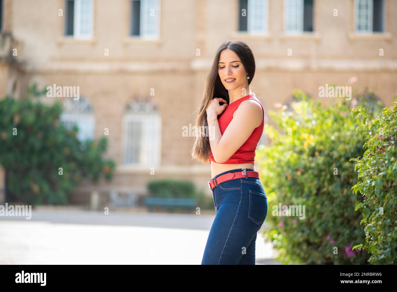 Crop young beautiful female hi-res stock photography and images - Alamy