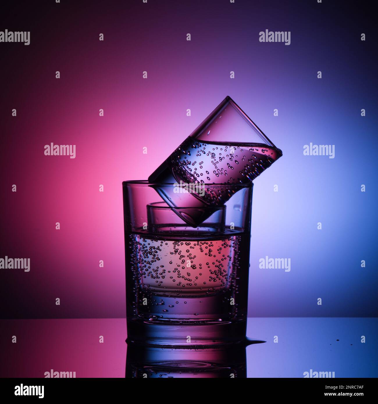 Three glasses with a cocktail in bar hi-res stock photography and ...