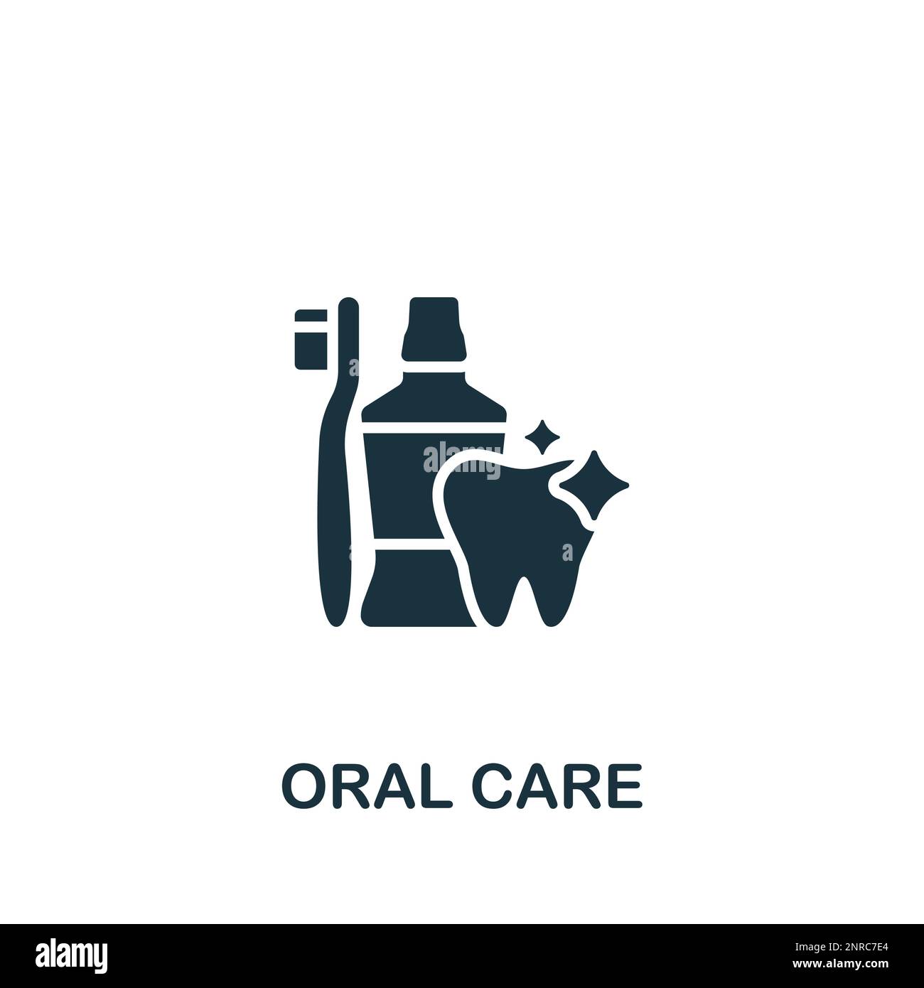 Oral care icon. Monochrome simple sign from pharmacy collection. Oral ...